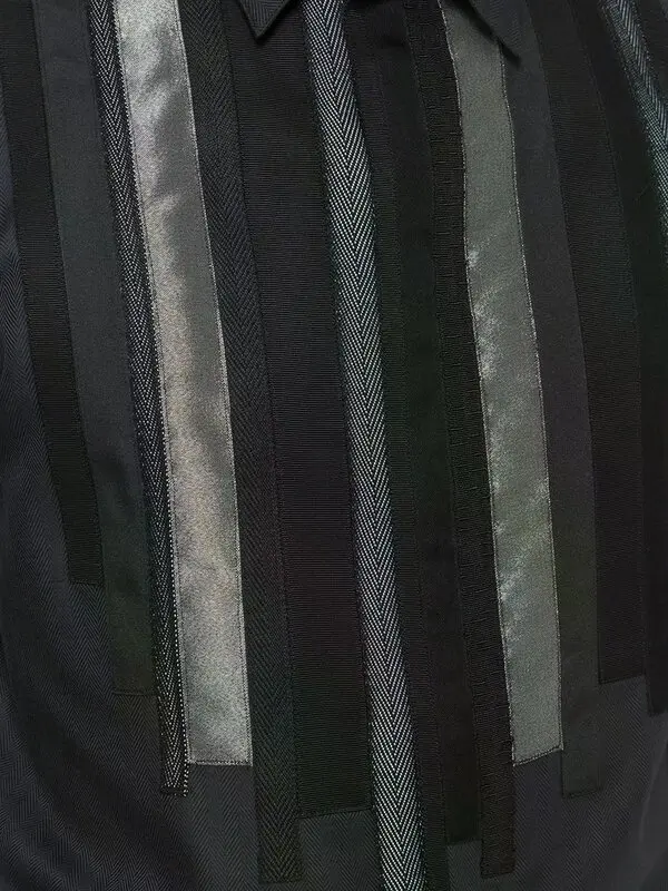 SHIRO SAKAI Shigoto X Striped Applique Shirt