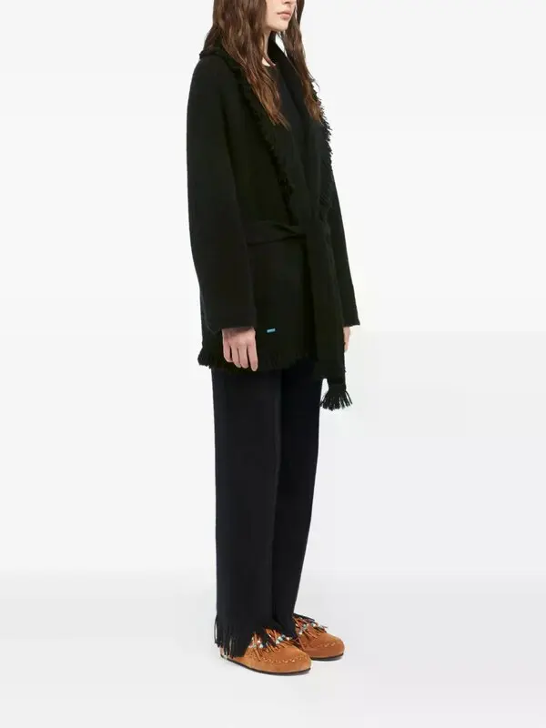 Alanui Fringed Cashmere-blend Cardigan - Black
