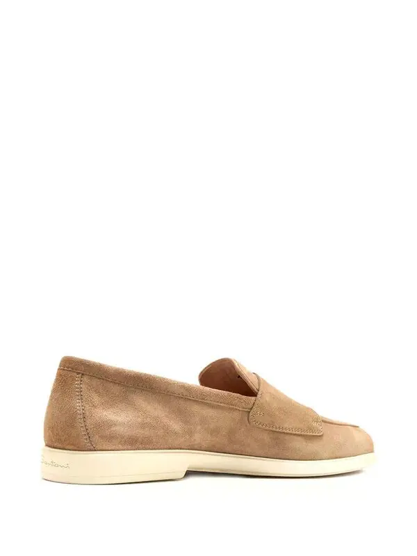 Santoni Double-buckle Suede Monk Shoes - Neutrals