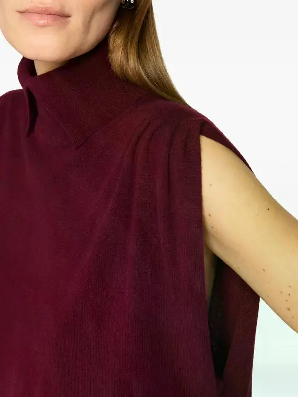 GENNY High-neck Sleeveless Vest - Red