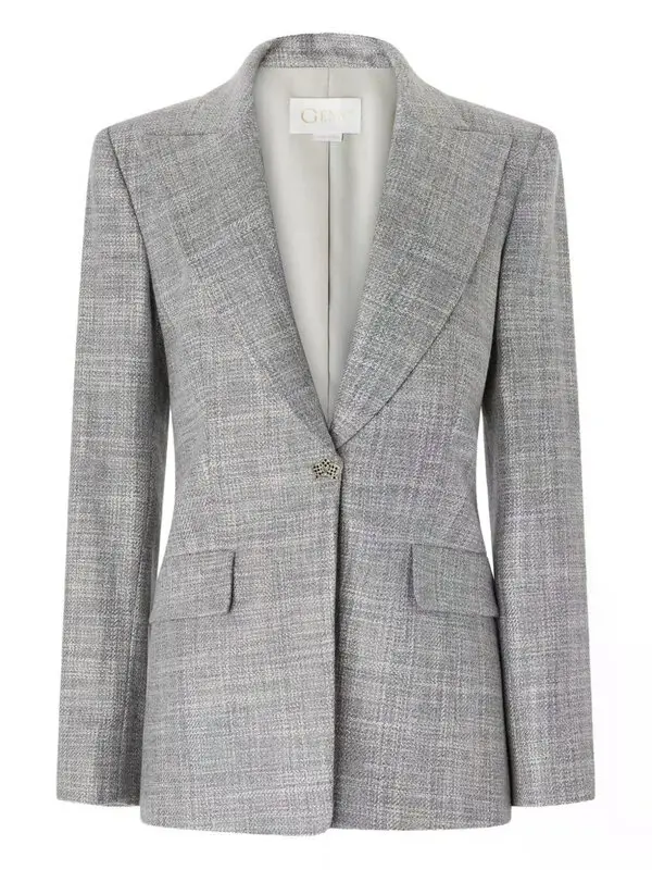 GENNY Single-breasted Tailored Jacket - Grey