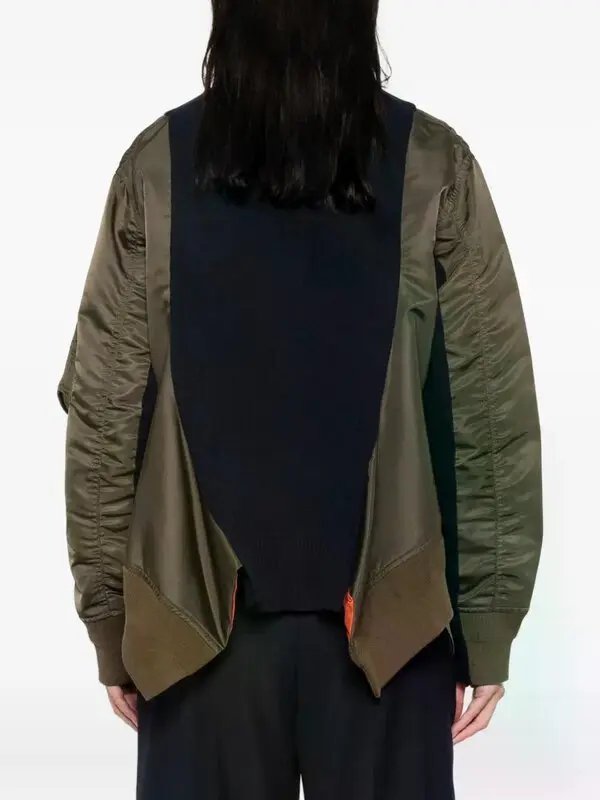 Sacai Knitted-panel Bomber Jacket
