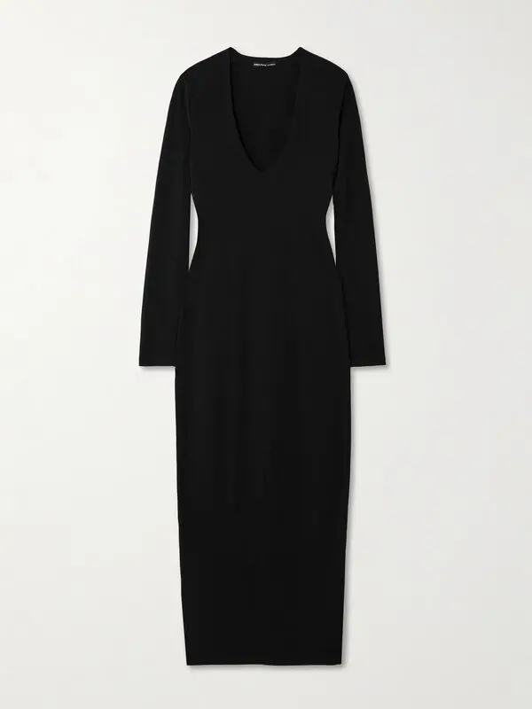 JAMES PERSE Cotton-blend Jersey Midi Dress
