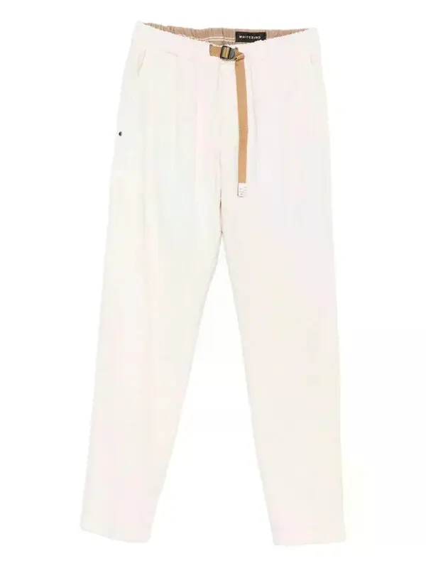 WHITE SAND Belted Corduroy Trousers - Neutrals