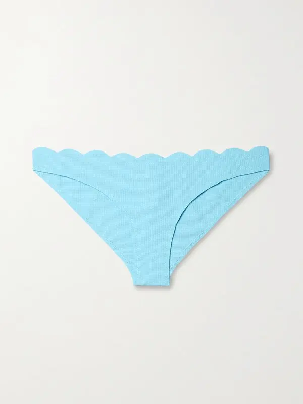Marysia Santa Barbara Scalloped Bikini Briefs - Blue