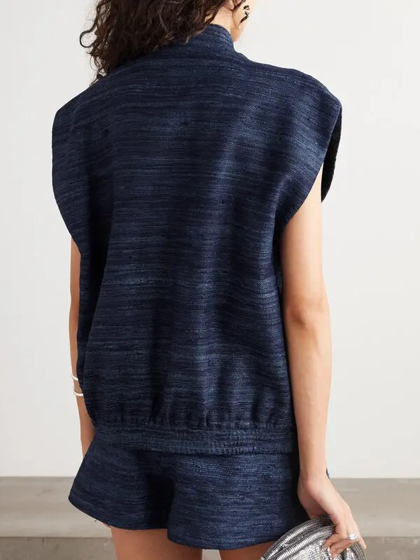 VIOLANTE NESSI Milly Silk-tweed Vest