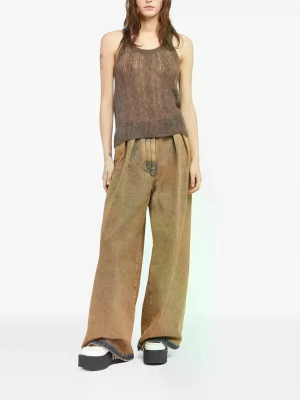 Alanui Desert Drift Cable-knit Tank Top - Brown