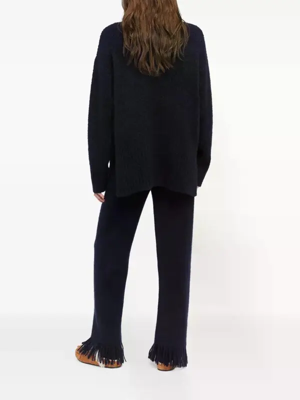 Alanui Ribbed-knit Turtleneck Sweater - Blue