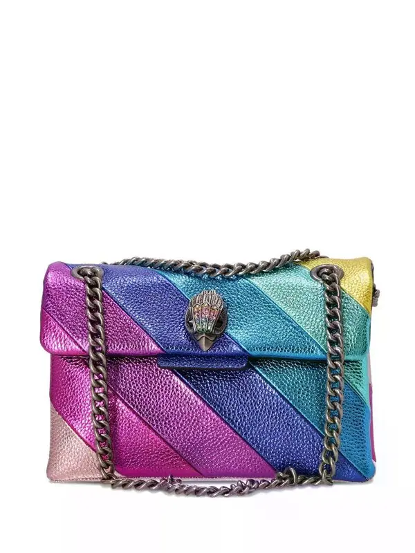 Kurt Geiger Striped Chain-strap Crossbody Bag - Blue