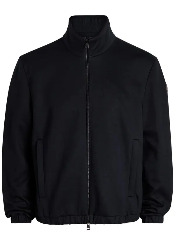 Moncler Cotton-blend Jacket With High Neck And Zip Fastening
