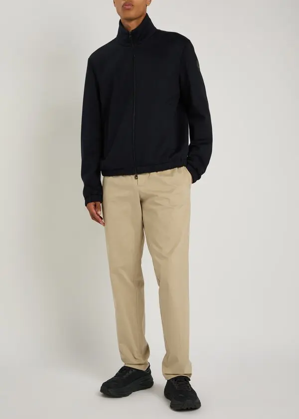 Moncler Cotton-blend Jacket With High Neck And Zip Fastening