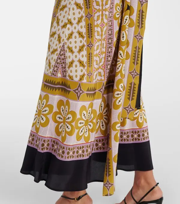 La DoubleJ Printed Silk Maxi Dress