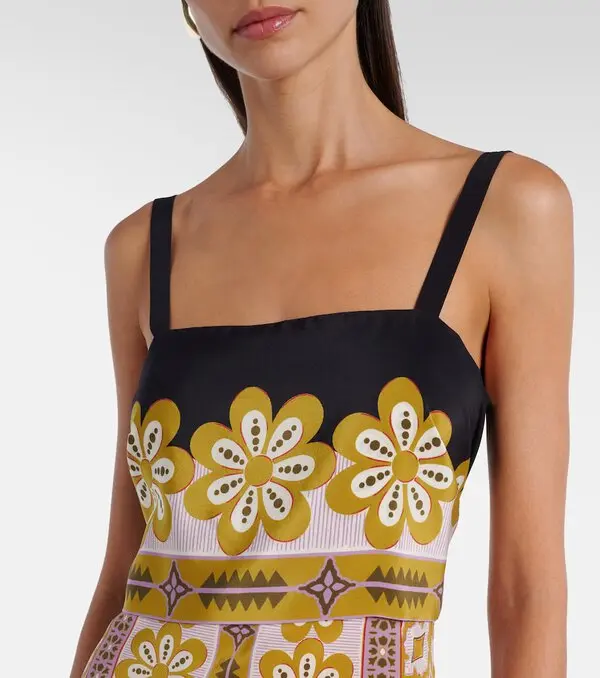 La DoubleJ Printed Silk Maxi Dress
