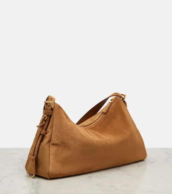 Prada Suede Shoulder Bag - Brown