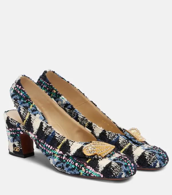Valentino Garavani Adamantine Slingback Pumps - Multicoloured
