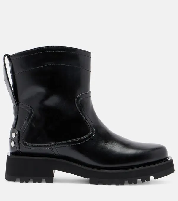 GANNI Studded Ankle Boots - Black