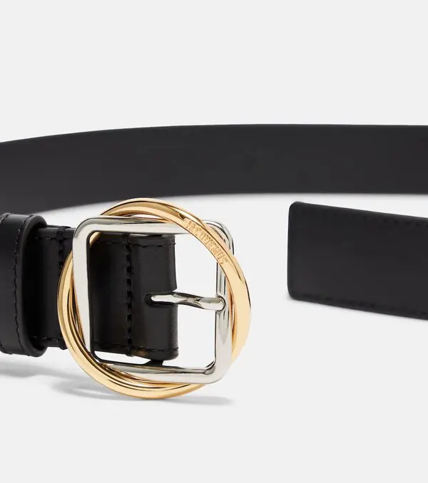 Jacquemus Salon Leather Belt - Black