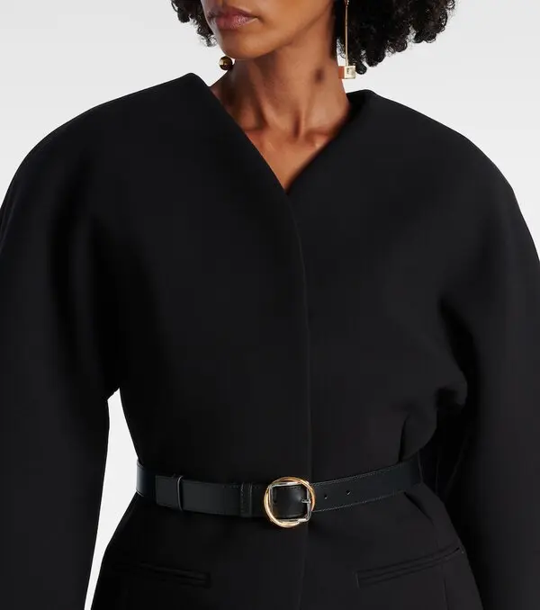 Jacquemus Salon Leather Belt - Black