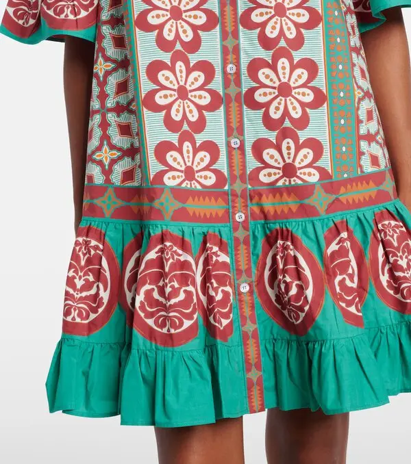 La DoubleJ Choux Printed Cotton Poplin Shirt Dress