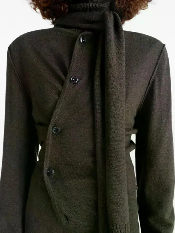 LEMAIRE Tie-neck Button-detail Top