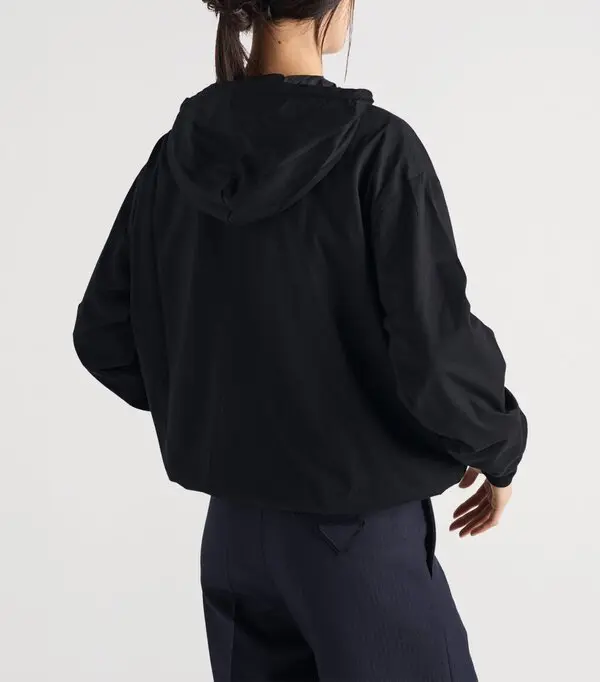Prada Cotton Reversible Hooded Jacket - Black