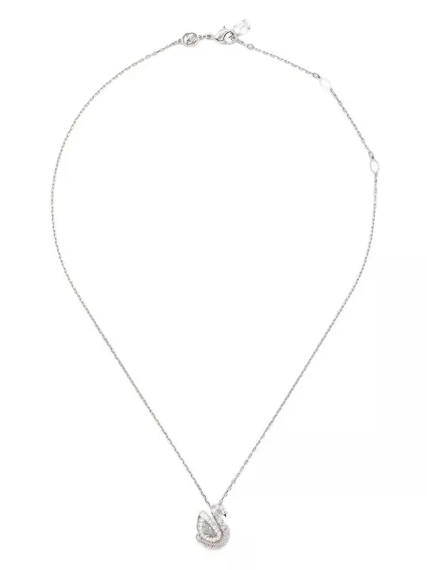 SWAROVSKI Swan Pendant Necklace With Crystal Embellishment - Silver