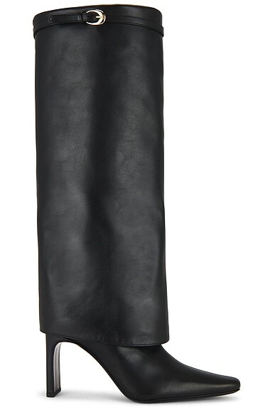 Staud Wally Foldover High Heel Boot - Black