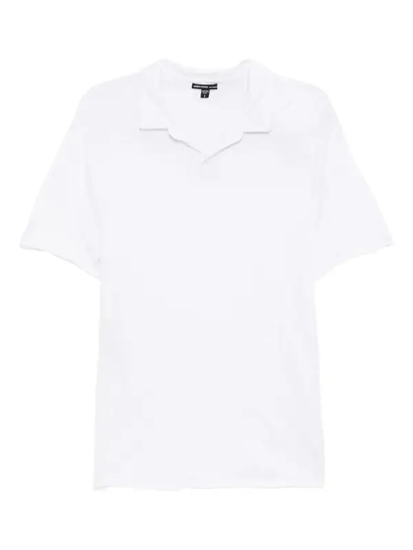 JAMES PERSE Slub Polo Top - White