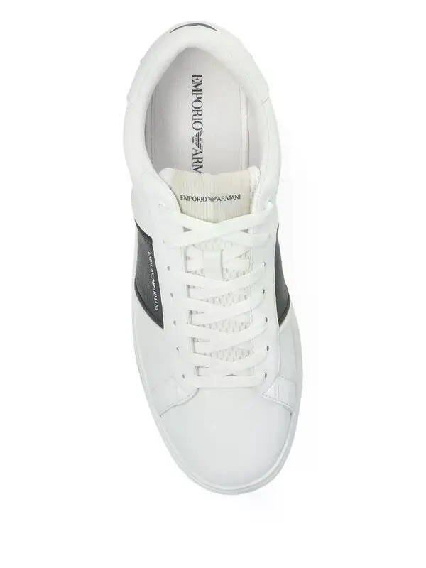 Emporio Armani Leather Panelled Sneakers