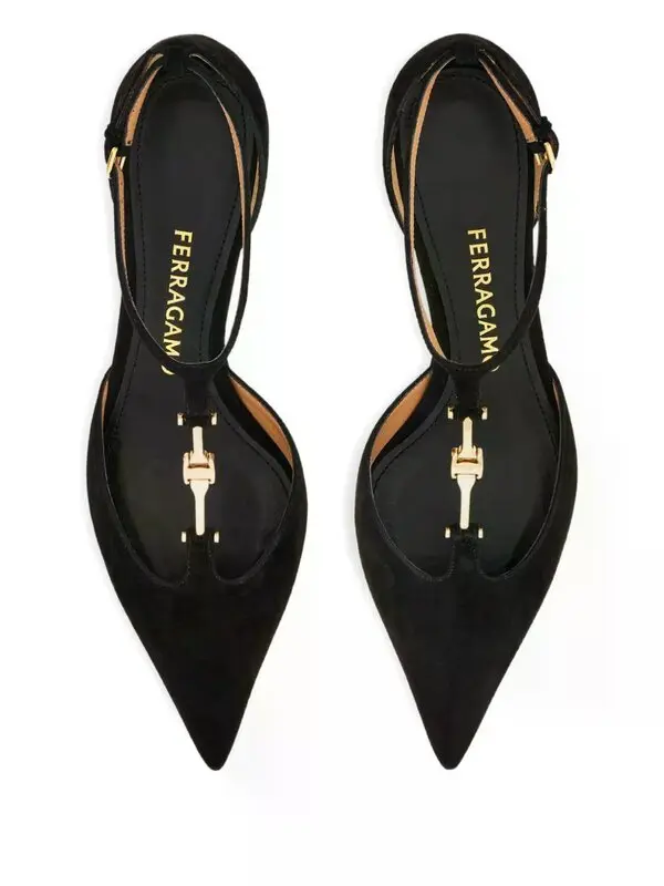 FERRAGAMO 40mm T-strap Buckle Pumps