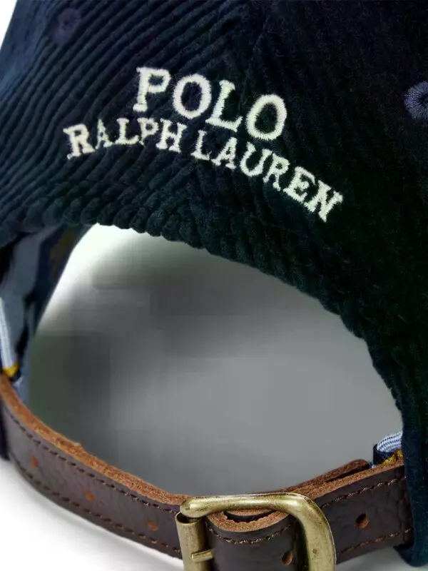 Polo Ralph Lauren Corduroy Baseball Cap With Embroidered Pony Motif - Blue