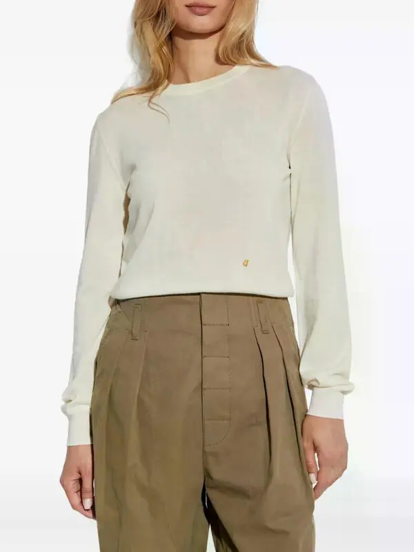 Moschino Detail Wool Sweater - Neutrals