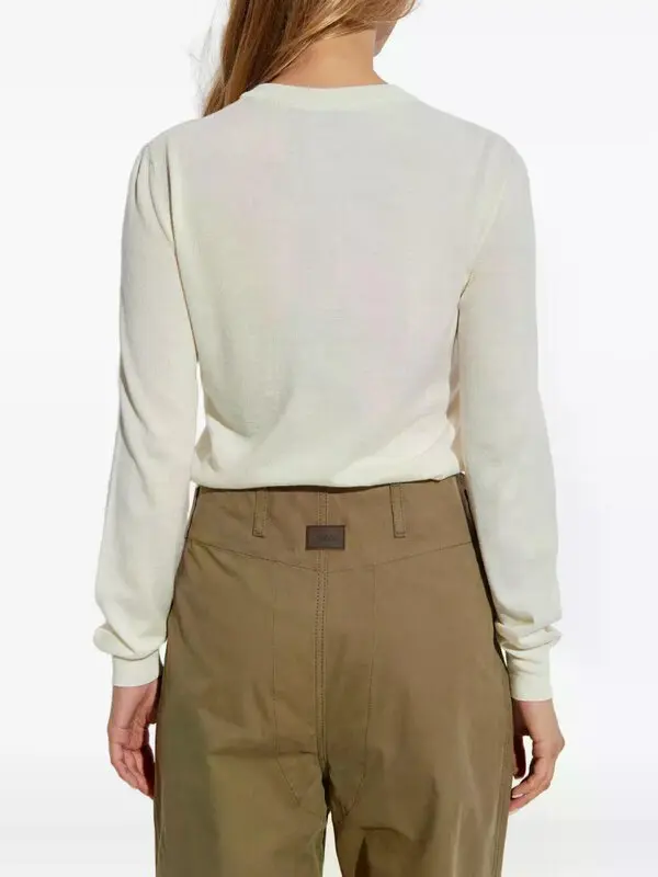 Moschino Detail Wool Sweater - Neutrals