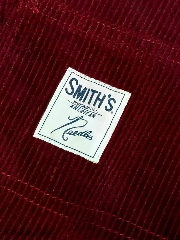 Needles X Smith's Corduroy Butterfly Embroidered Trousers - Red
