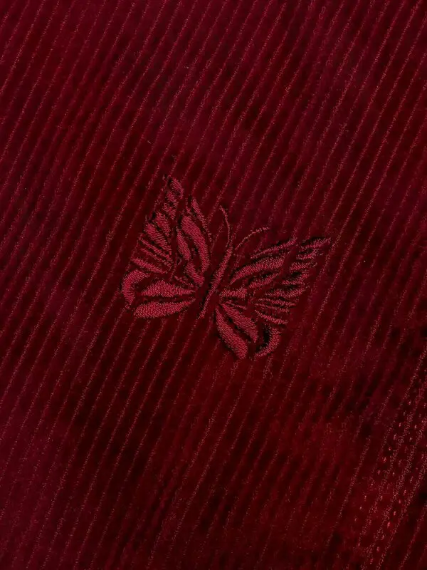 Needles X Smith's Corduroy Butterfly Embroidered Trousers - Red
