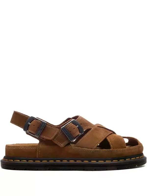 Dr. Martens Suede Buckle Flat Mules
