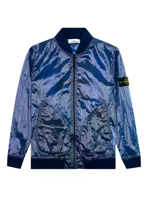 Stone Island Number Detail Bomber Jacket - Blue