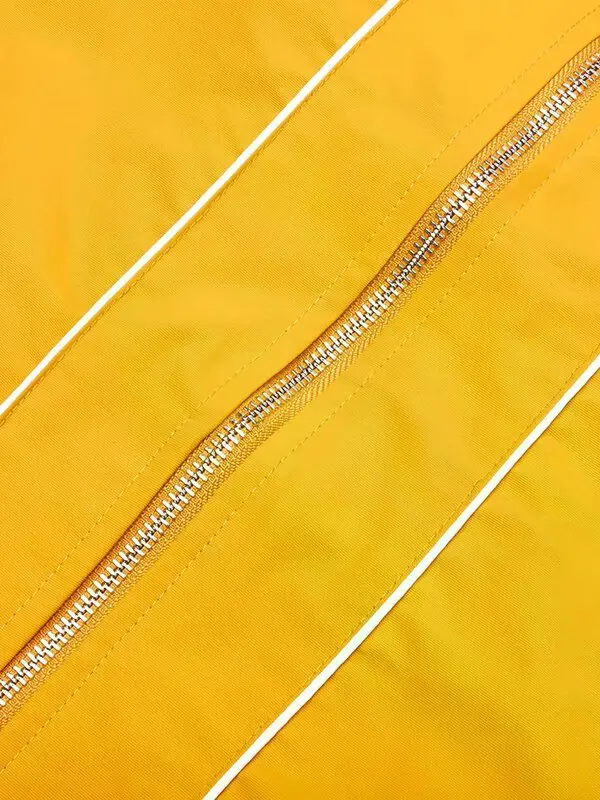 AWAKE NY Embroidered Detail Zip-front Jacket - Yellow