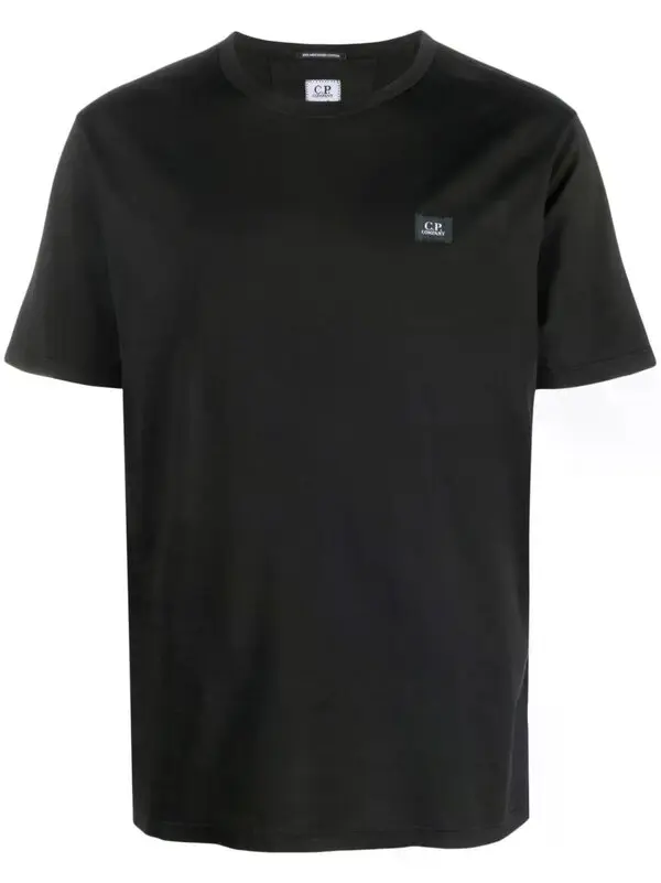 C.P. COMPANY Logo-patch Cotton T-shirt - Black