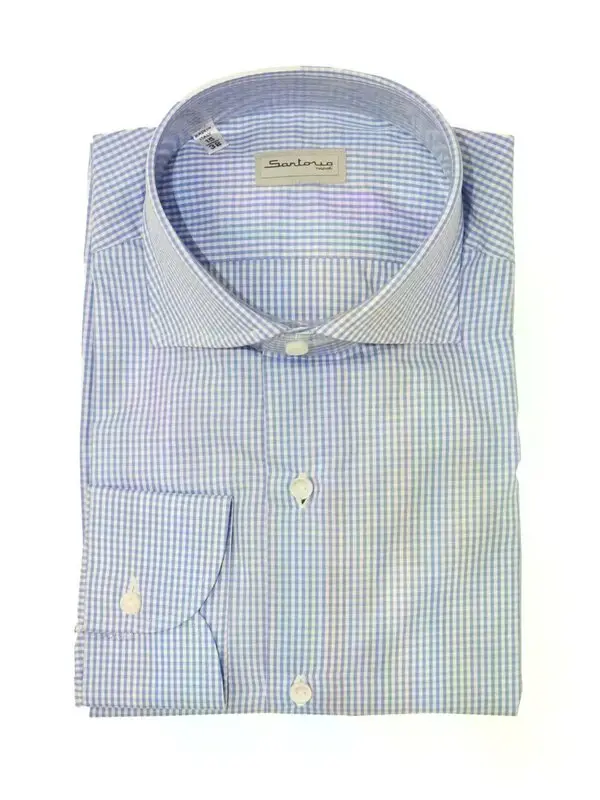 SARTORIO NAPOLI Gingham-pattern Cotton Shirt