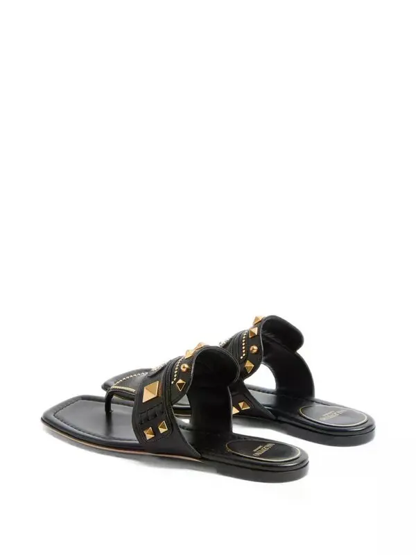 Valentino Garavani Leather Vlogo Signature Rockstud Thong Sandals