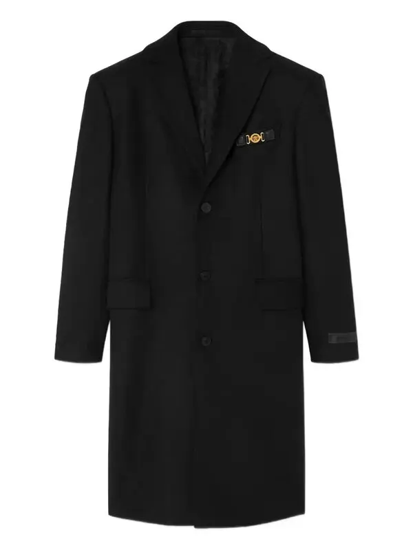Versace Single-breasted Lapel Collar Coat