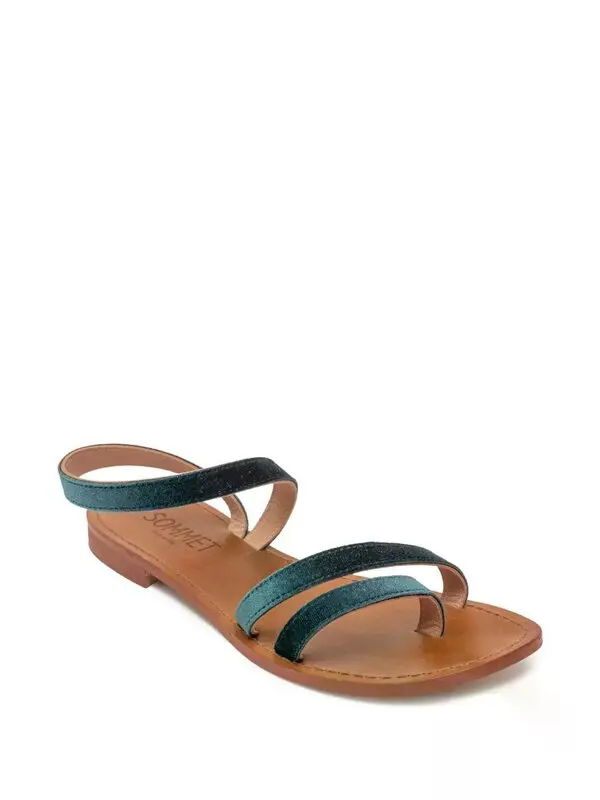 SOMMET Velvet Ankle-strap Sandals