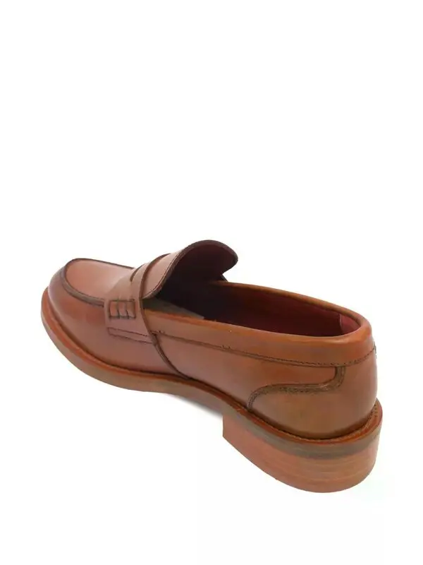 SOMMET Penny Strap Calf Leather Loafers