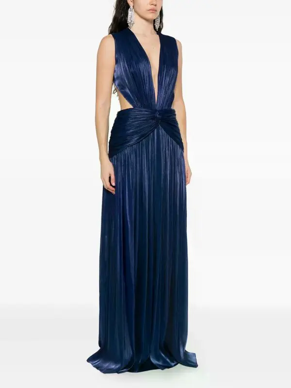 Costarellos Pleated Maxi Dress