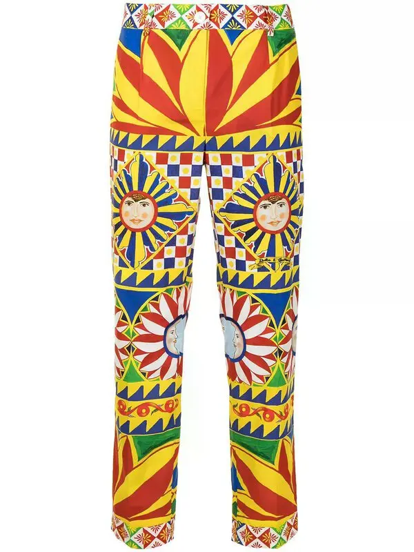 Dolce & Gabbana Printed Cotton Trousers