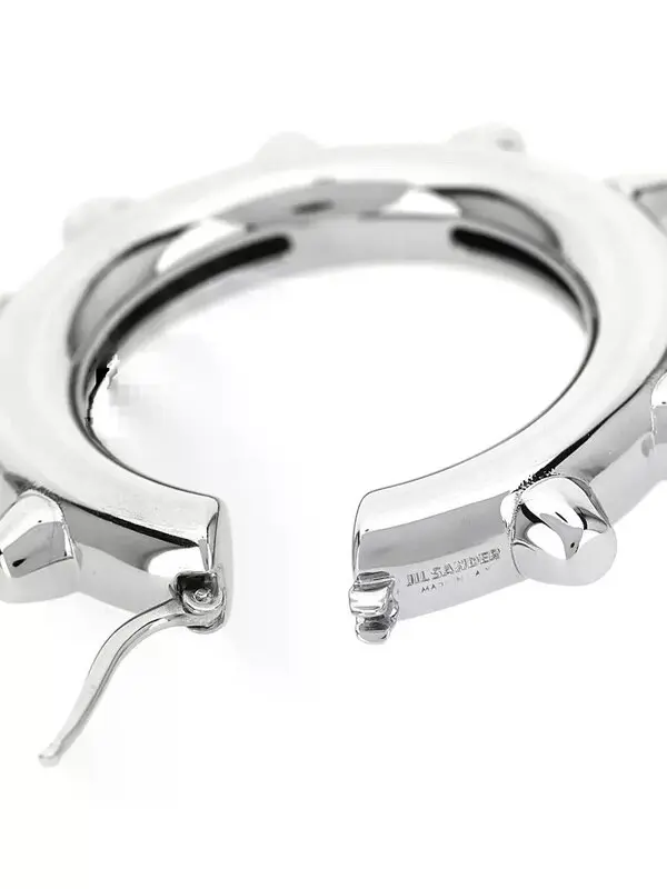 JIL SANDER Spike Embellished Hoop Earrings
