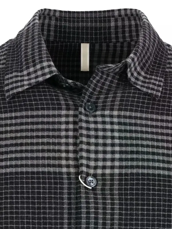 SUNFLOWER Checked Long-sleeved Shirt - Grey