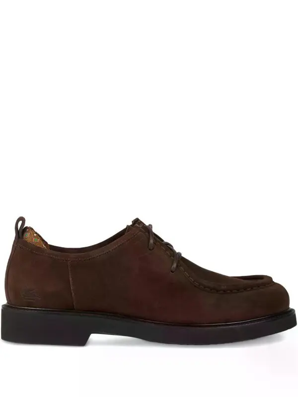 Etro Suede Derby Shoes With Lace-up Fastening