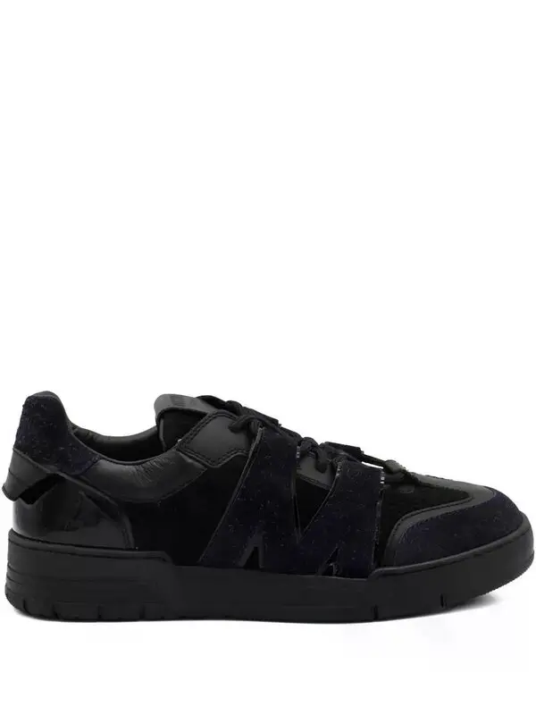 Moschino Lace-up Suede Sneakers - Black
